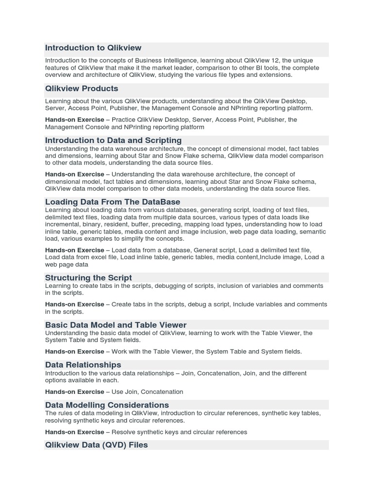 Intro of Qlik | PDF | Data Warehouse | Data Model