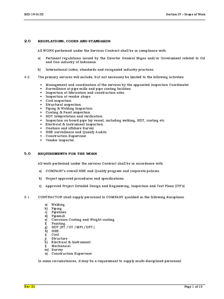 Scope of Work | PDF | Pipe (Fluid Conveyance) | Switch