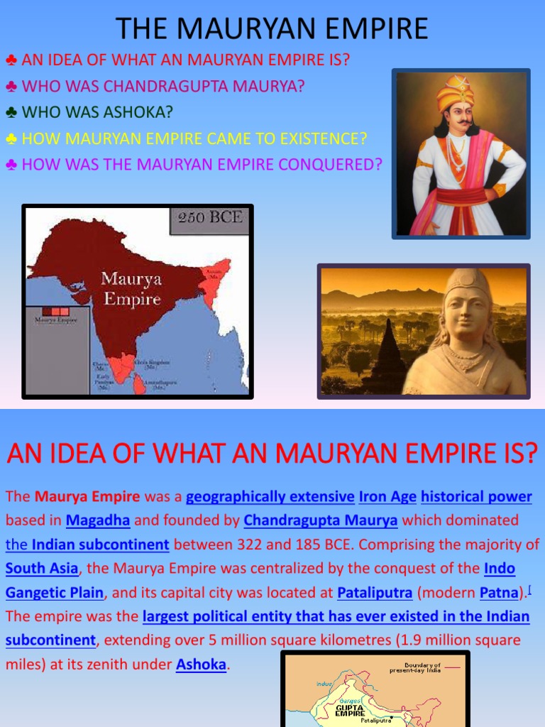 The Mauryan Empire - School | PDF | Ashoka | South Asia