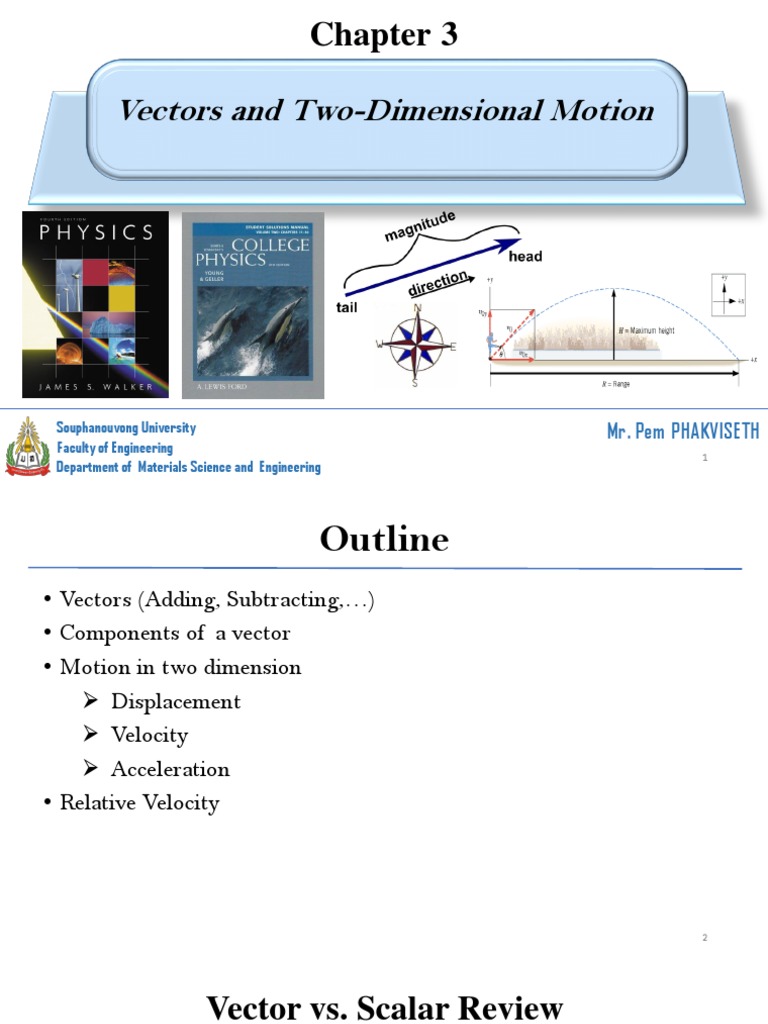 Vectors and Two-Dimensional Motion | PDF