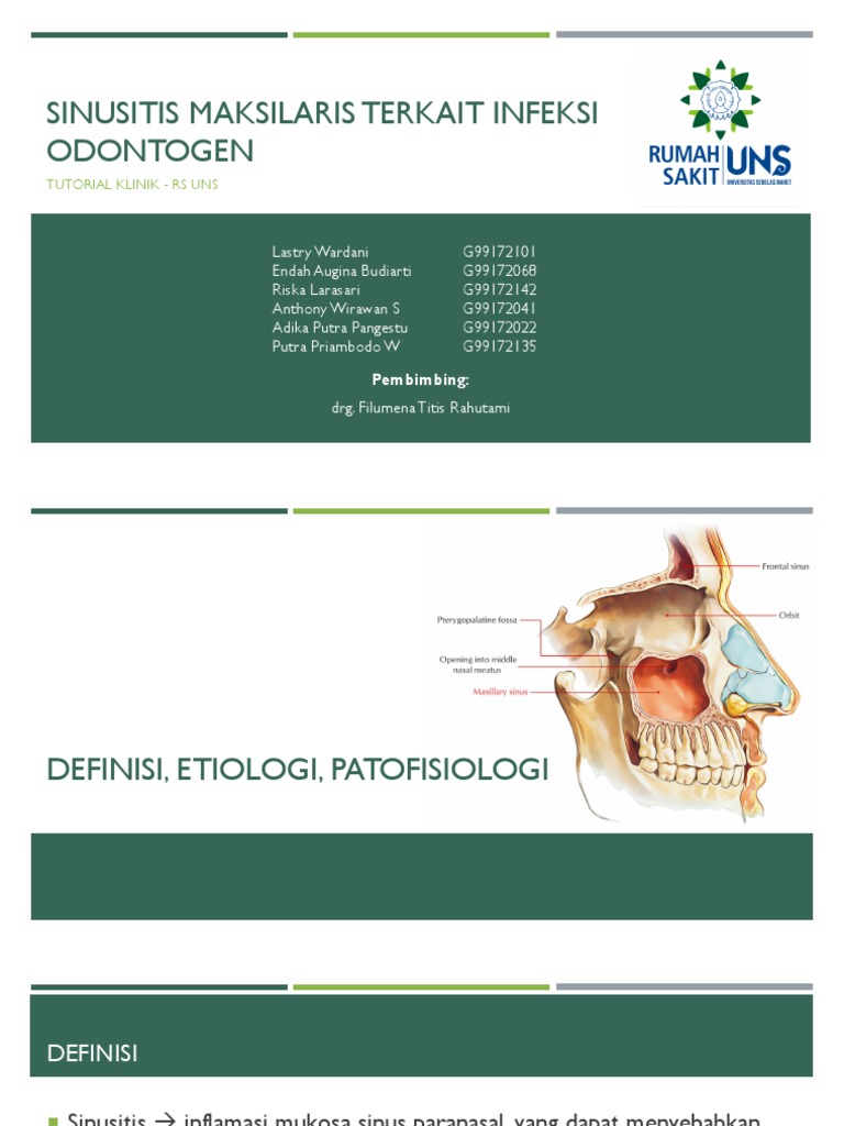 Tutklin Sinusitis Maksilaris Odontogen | PDF