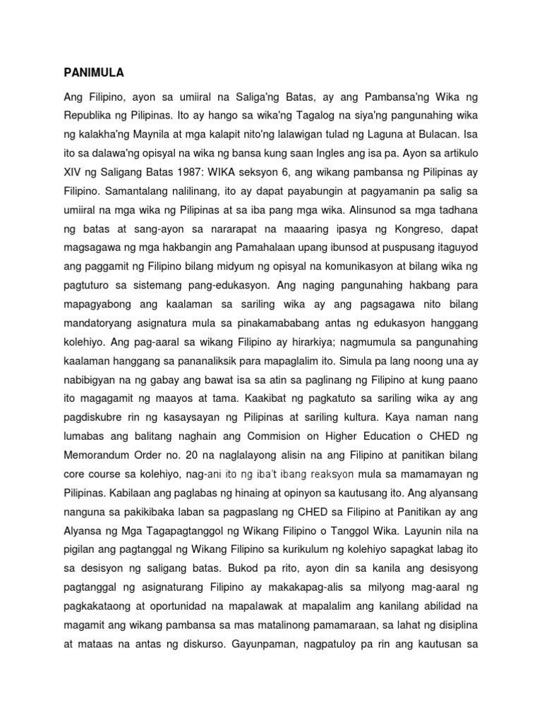 Bakit Nais Alisin Ang Asignaturang Filipino Sa Kolehiyo Bakit Nais Alisin Ang Asignaturang Filipino Sa Kolehiyo