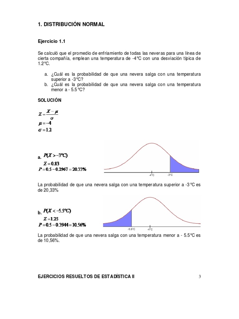 Ejercicios de Distribucion Normal PDF | PDF | Muestreo (Estadísticas) | Desviación Estándar
