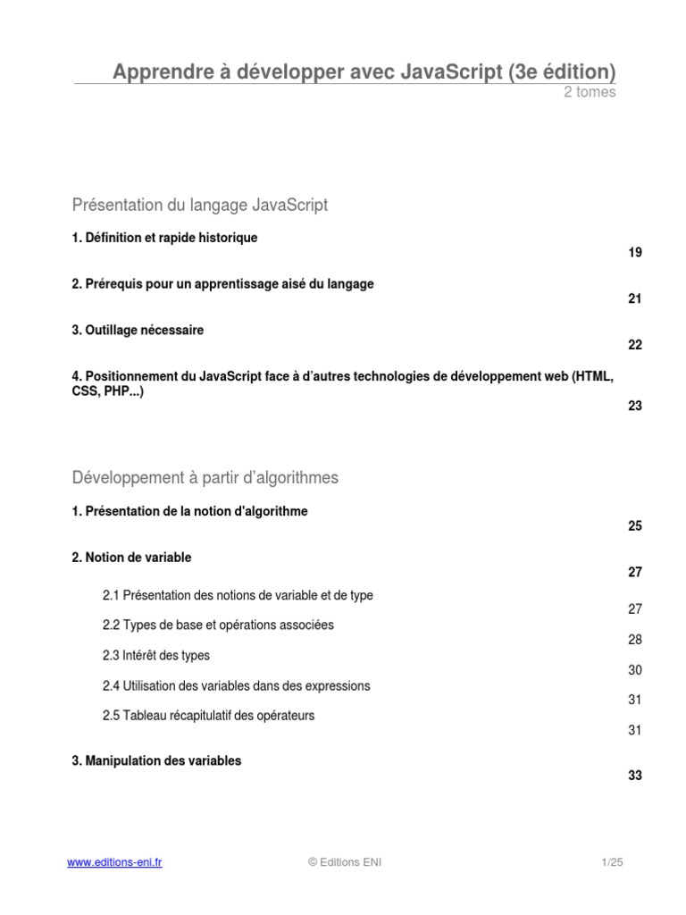 Apprendre À Développer Avec Js | PDF | Modèle d'objet de document | JavaScript