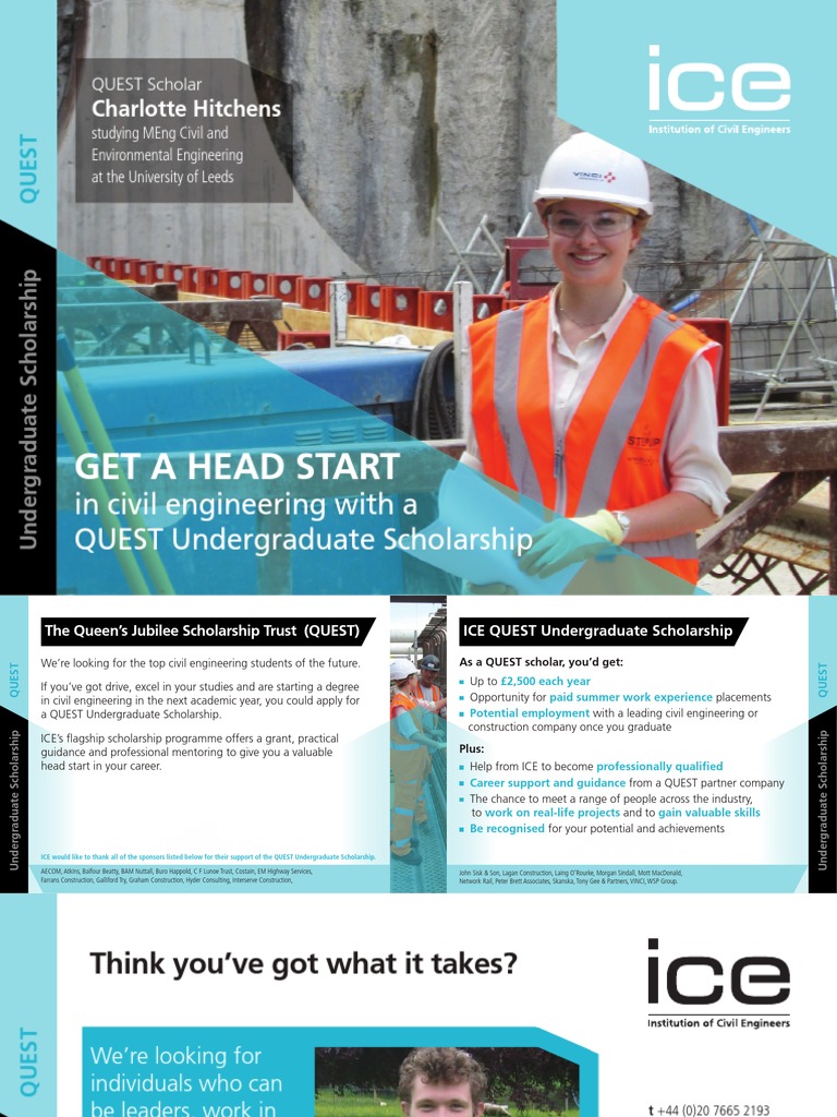 Quest Undergraduate Scholarship Flyer PDF | PDF | Engineering | Academia