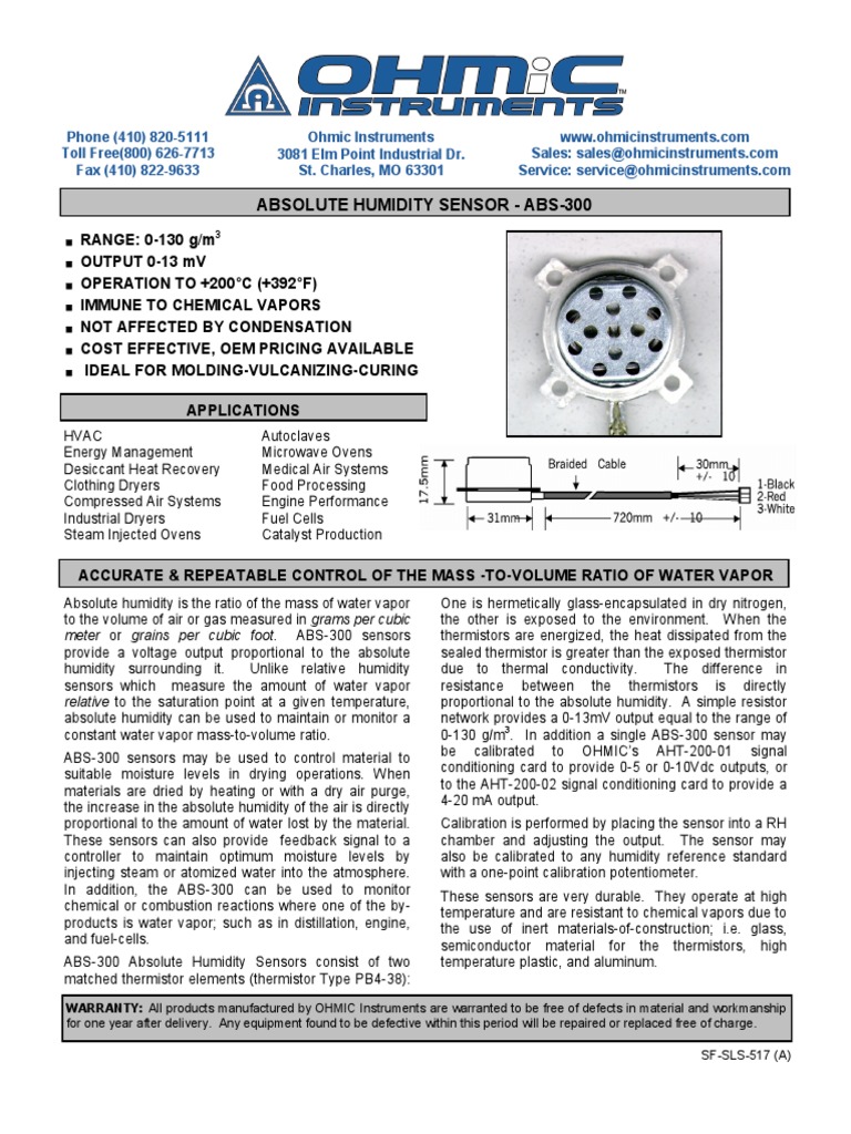 Abs 300 | PDF | Humidity | Water Vapor