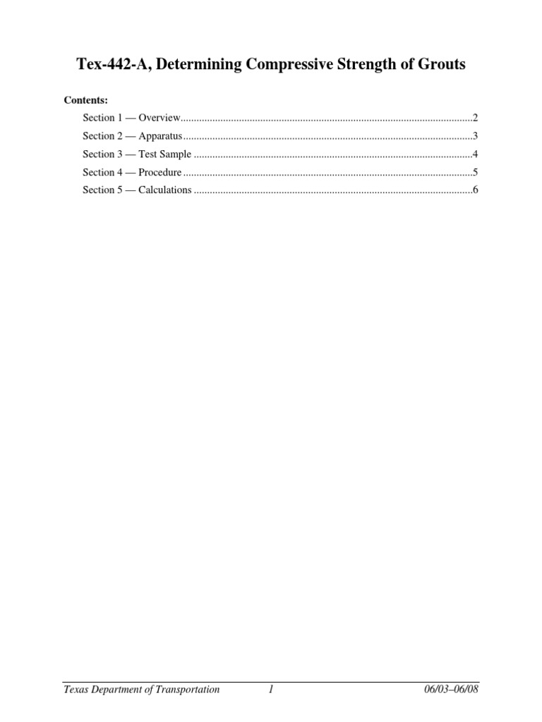 Compressive Strength of Grout PDF | PDF | Concrete | Building Materials