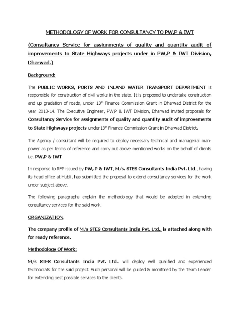 METHODOLOGY OF WORK (Highway) | PDF | Asphalt | Concrete