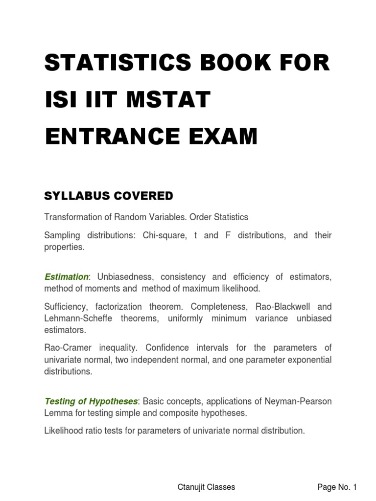 Statistical Inference Book PDF | PDF | Normal Distribution | Estimator