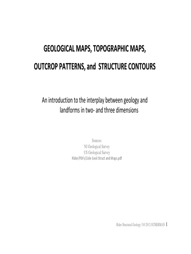 4A-Geology and Topography | PDF | Contour Line | Geology