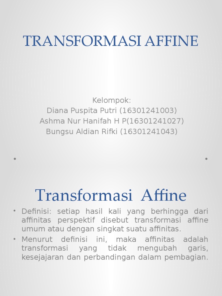 Transformasi Affine | PDF