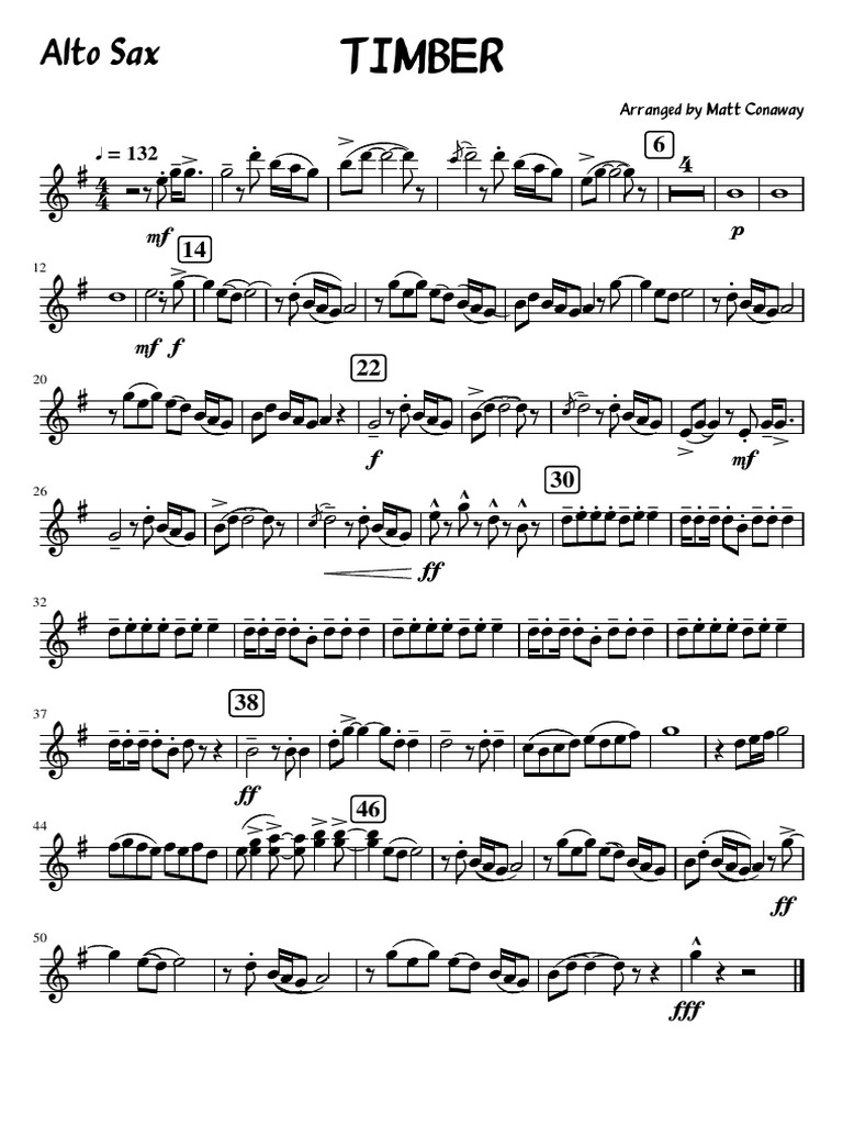 Timber for Alto Sax by Conaway | PDF