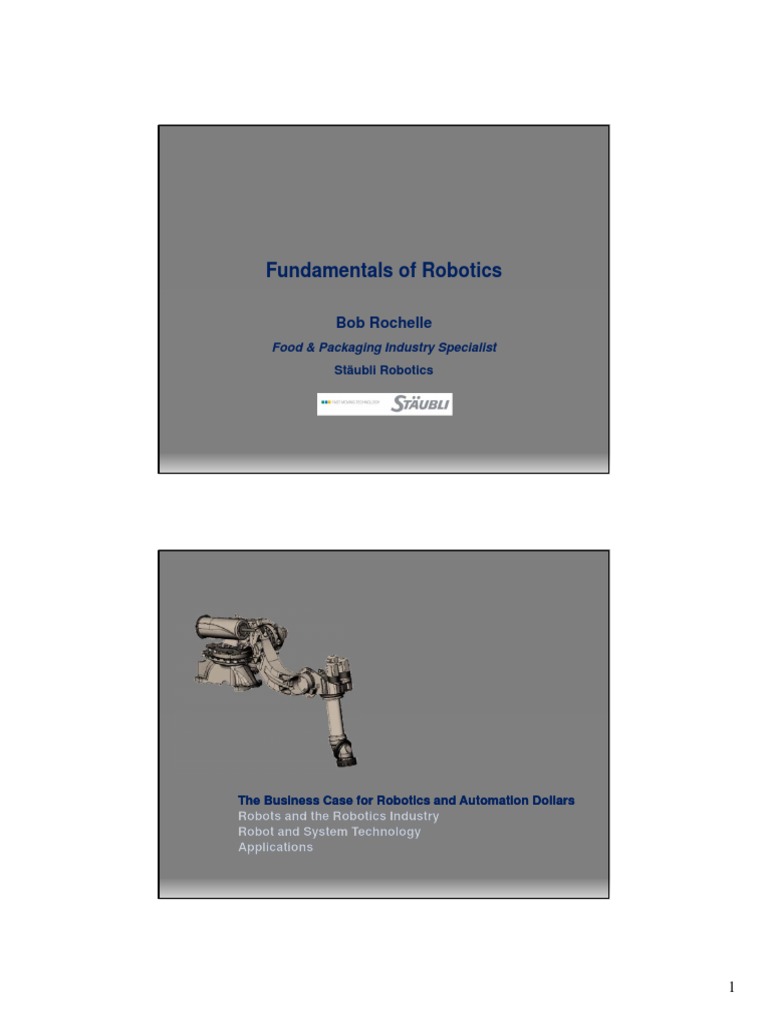 Bob Rochelle Fundamentals of Robotics | PDF | Robot | Robotics