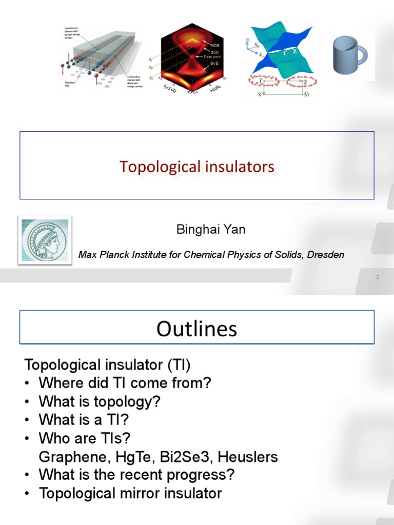 Topological Insulators My Lecture | PDF | Condensed Matter | Chemistry