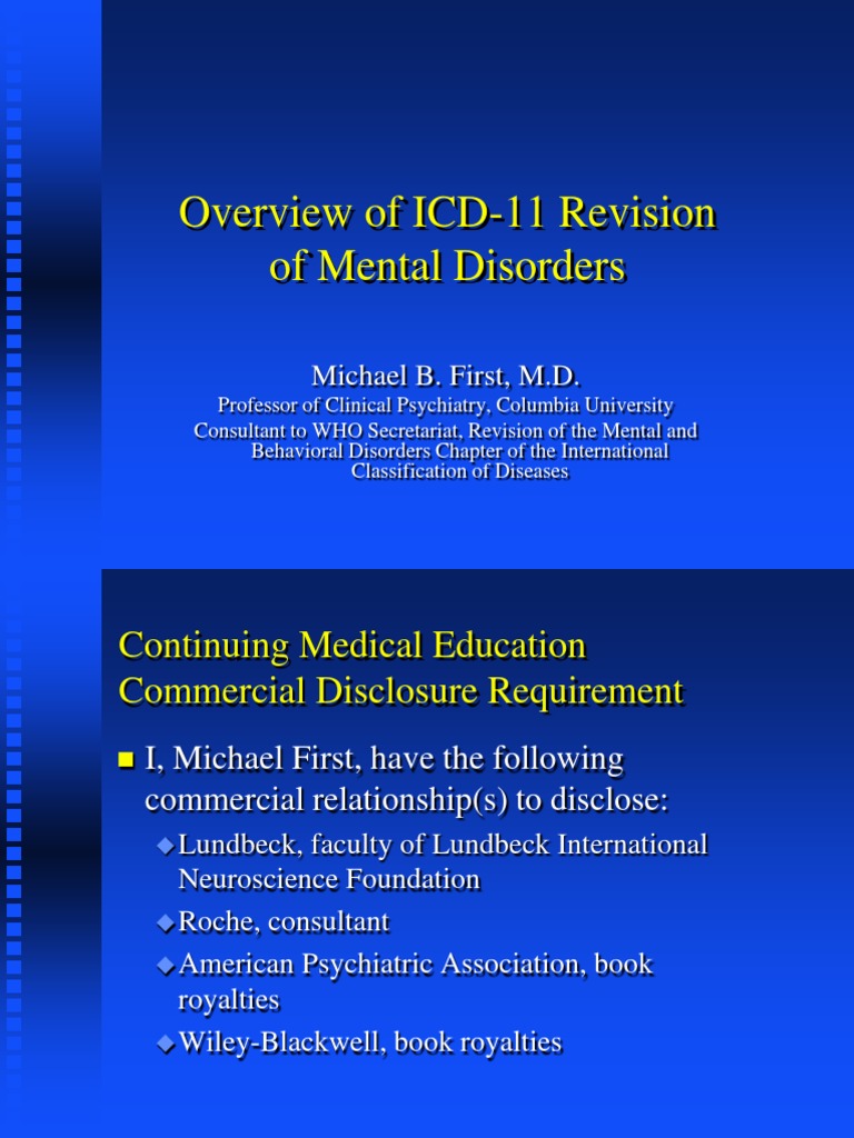 Icd 11 | PDF | Mental Disorder | International Statistical ...