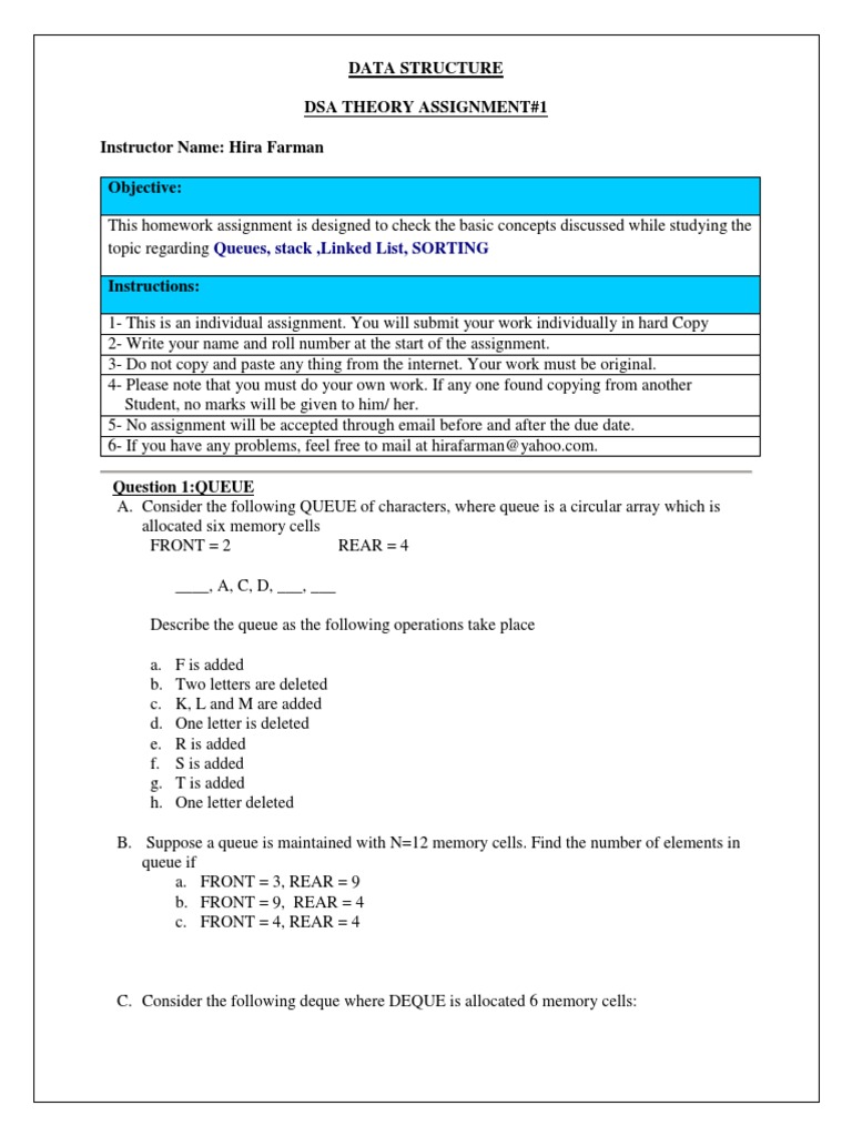 Dsa Ass # 1 Iu | Download Free PDF | Theoretical Computer Science ... Dsa Ass # 1 Iu | Download Free PDF | Theoretical Computer Science ...