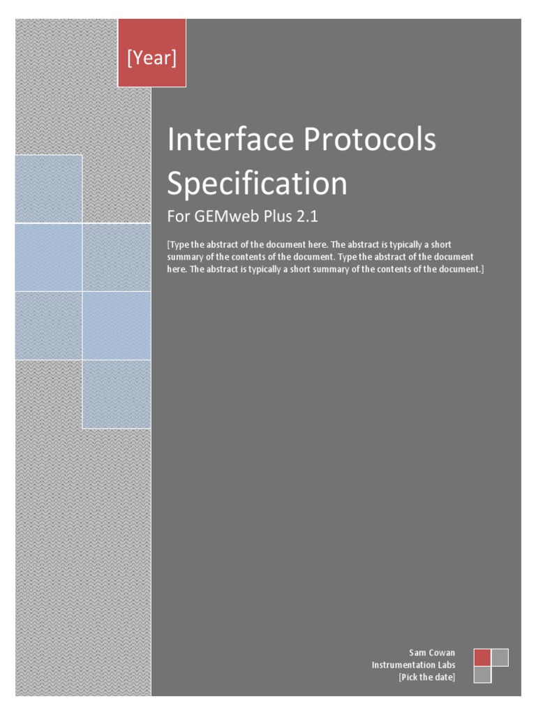 GEM 4000 & GWP Interface Prot v2.1 PDF | PDF | Transmission Control Protocol | Internet Protocol ...