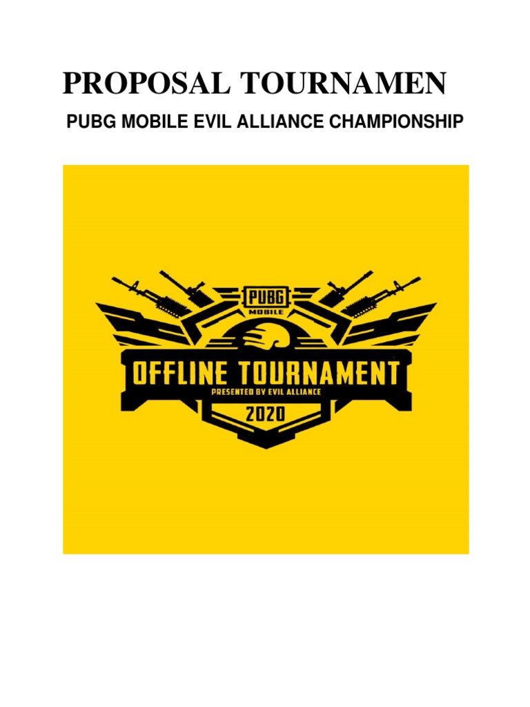 Proposal Tournament Offline Pubg Mobile | PDF
