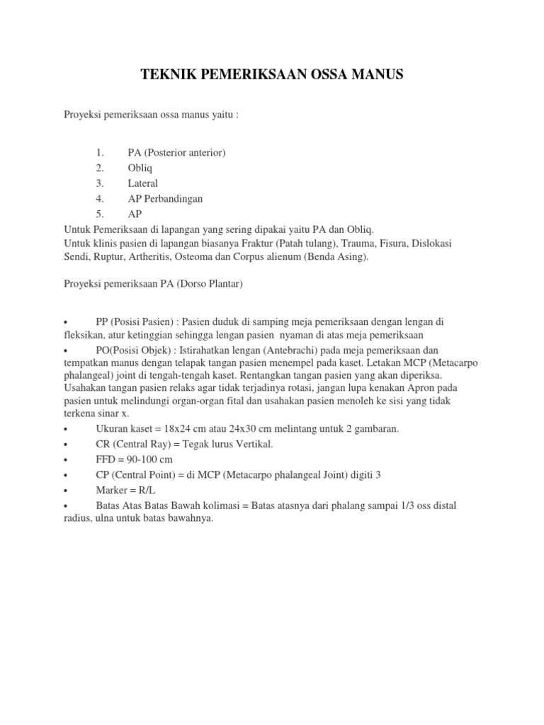 TEKNIK RADIOGRAFI Manus | PDF