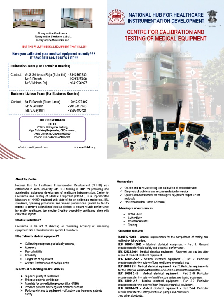 NHHID Calibration Brochure | PDF | Medical Device | Calibration
