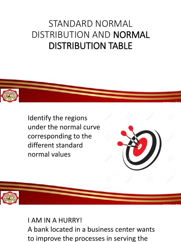Standard Normal Distribution and Normal Distribution Table | PDF