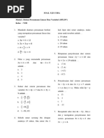 Bank Soal SPLDV | PDF