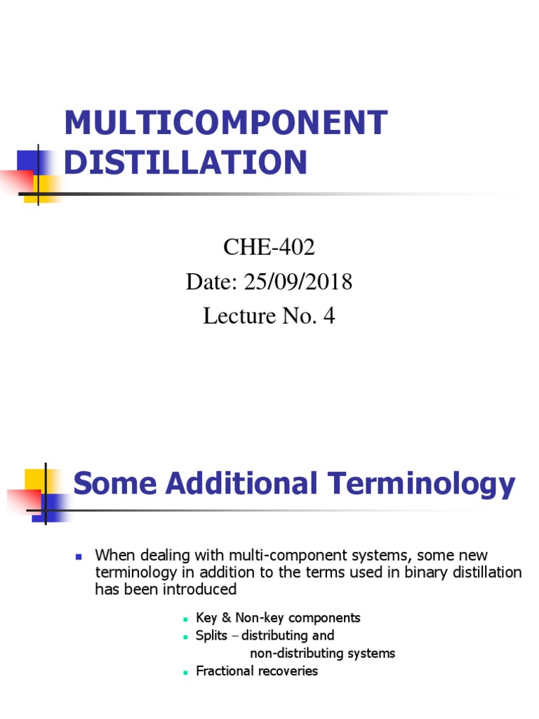 Lec 4 | PDF | Distillation | Unit Operations