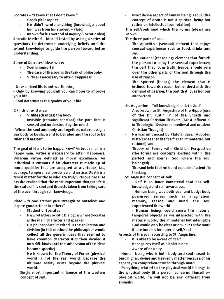 UTS | PDF | Philosophy Of Self | Soul