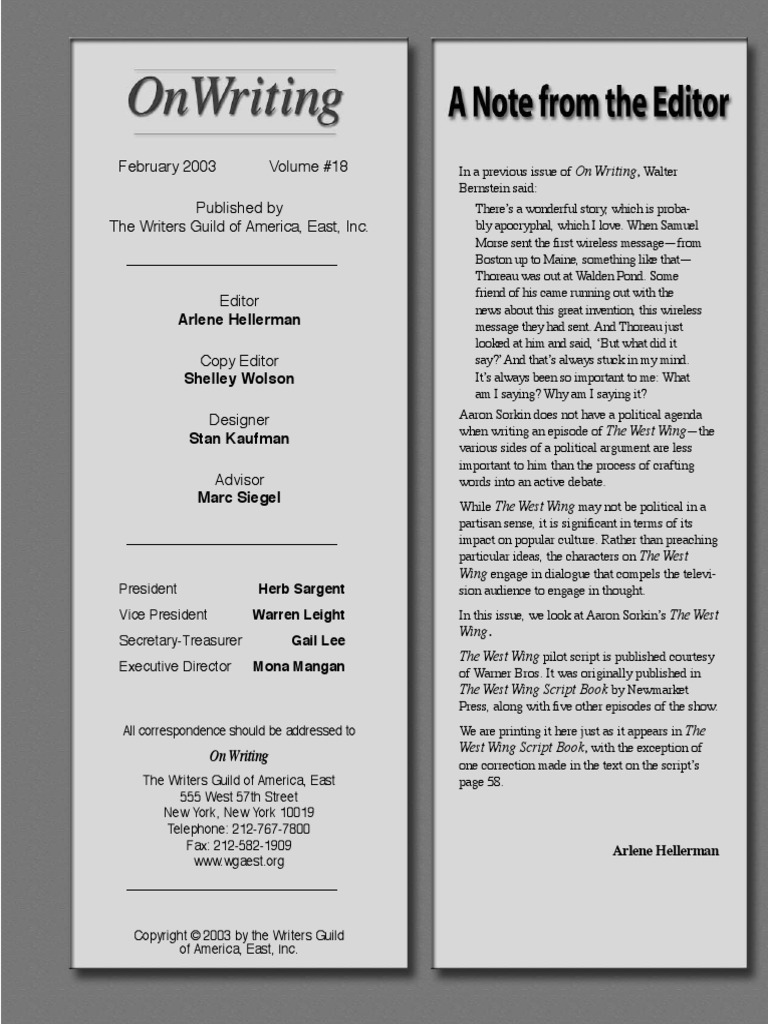 Aaron Sorkin On Writing PDF | PDF