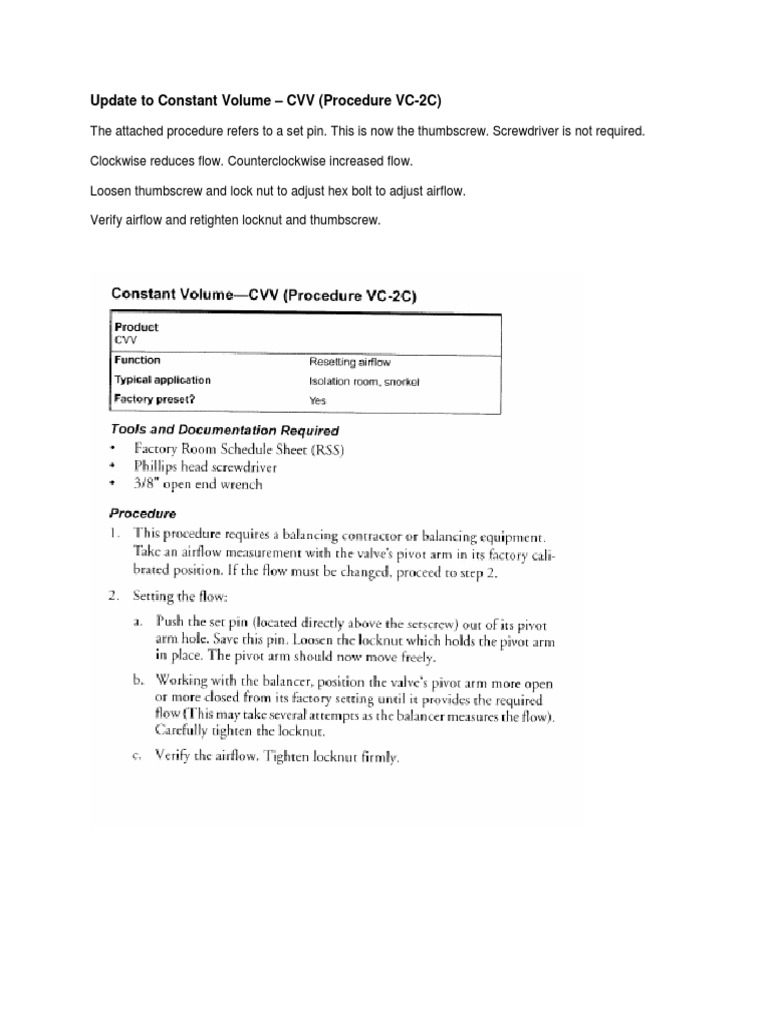 Phoenix Valve CVV - Calibration - Procedure | PDF