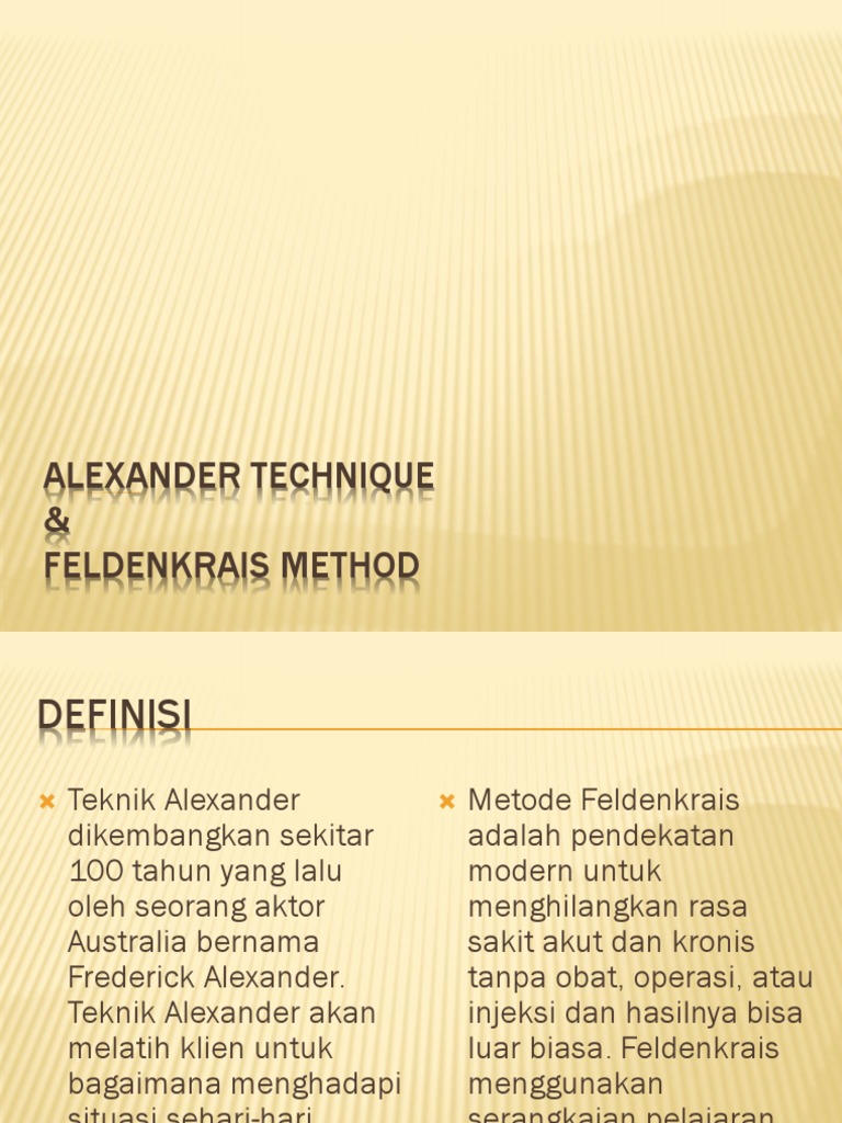 Alexander Technique | PDF