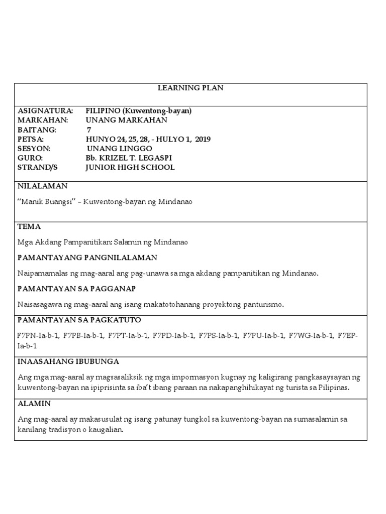 Filipino Grade 7 Efdt | PDF