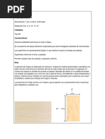Ficha Técnica de Triplay Lupuna 12mm | PDF