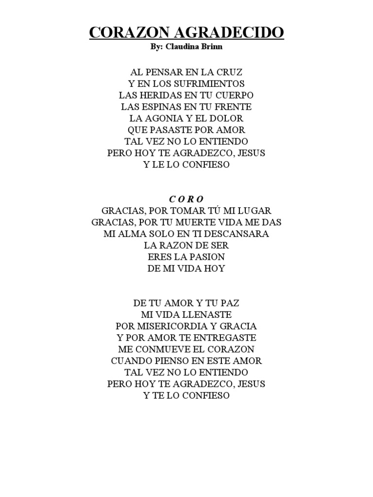 Corazón Agradecido - Claudina Brinn | PDF