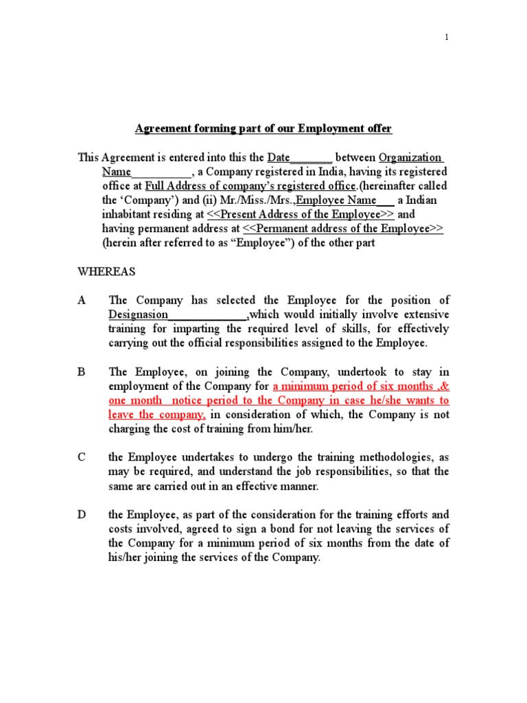 Employment Bond BTW Company and Employer | PDF | Arbitration | Employment