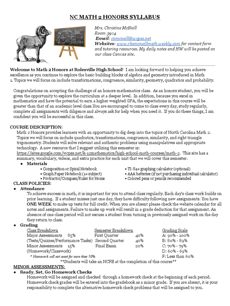 Honors Math 2 Spring 2020 | PDF | Homework | Teaching Mathematics