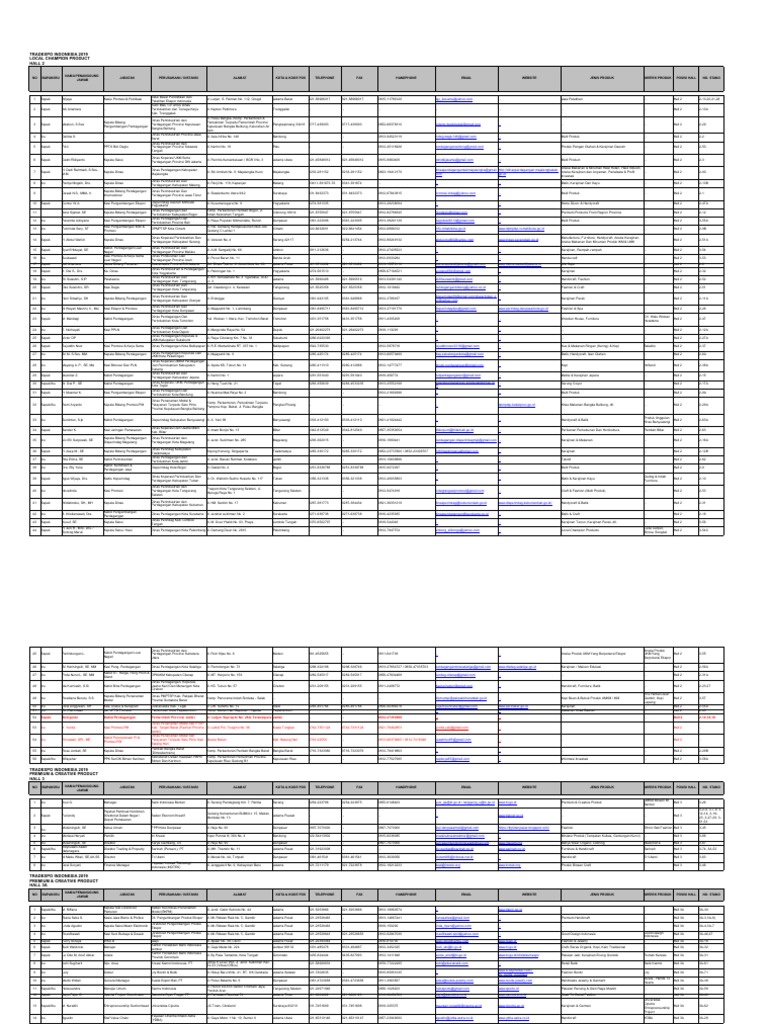 Database Exhibitor TEI 2019b | PDF