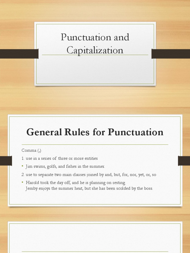 Punctuationand Capitalization | PDF | Typographical Symbols | Semiotics