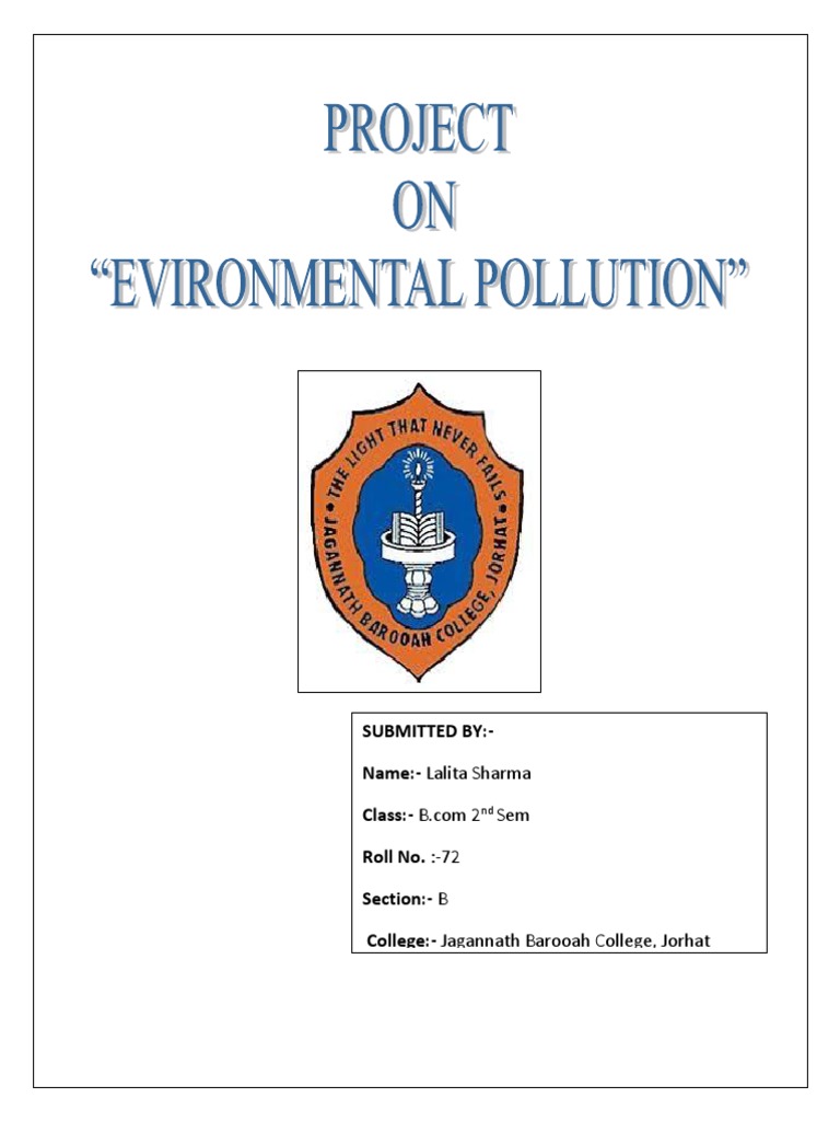 Evs Project | PDF | Waste | Water Pollution