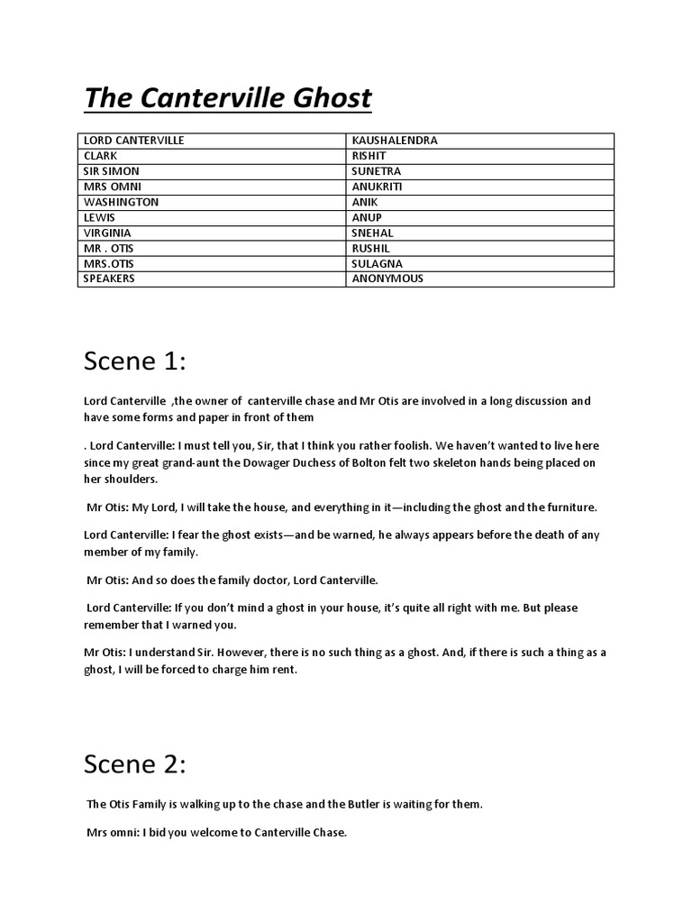 The Canterville Ghost (2.0) (Editor's) | PDF