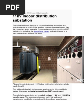 7 Typical Layout Designs Of 11kv Indoor Distribution