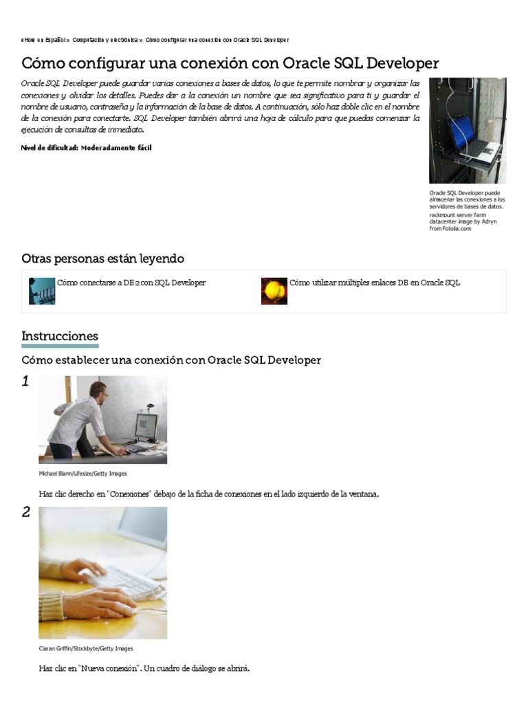 Cómo Configurar Una Conexión Con Oracle SQL Developer - Ehow en Español ...