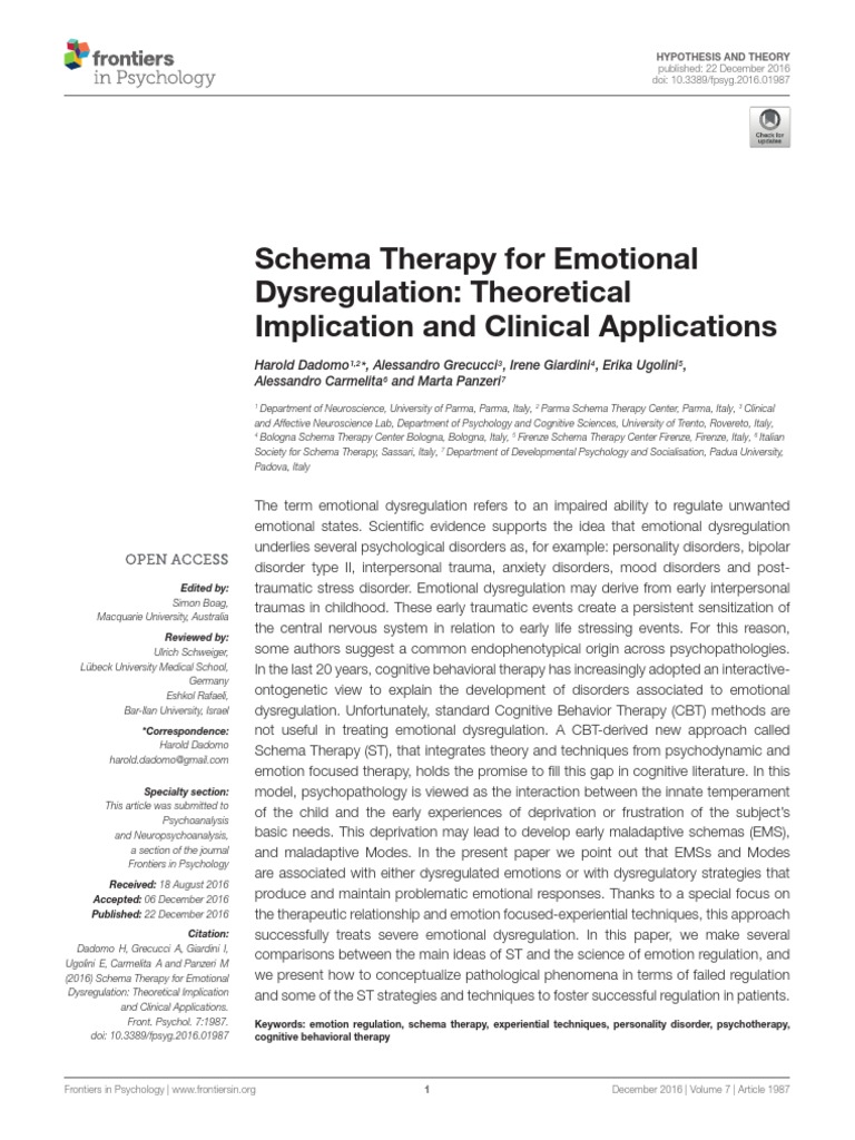 Schema Therapy II (2016) PDF | PDF | Psychotherapy | Anger