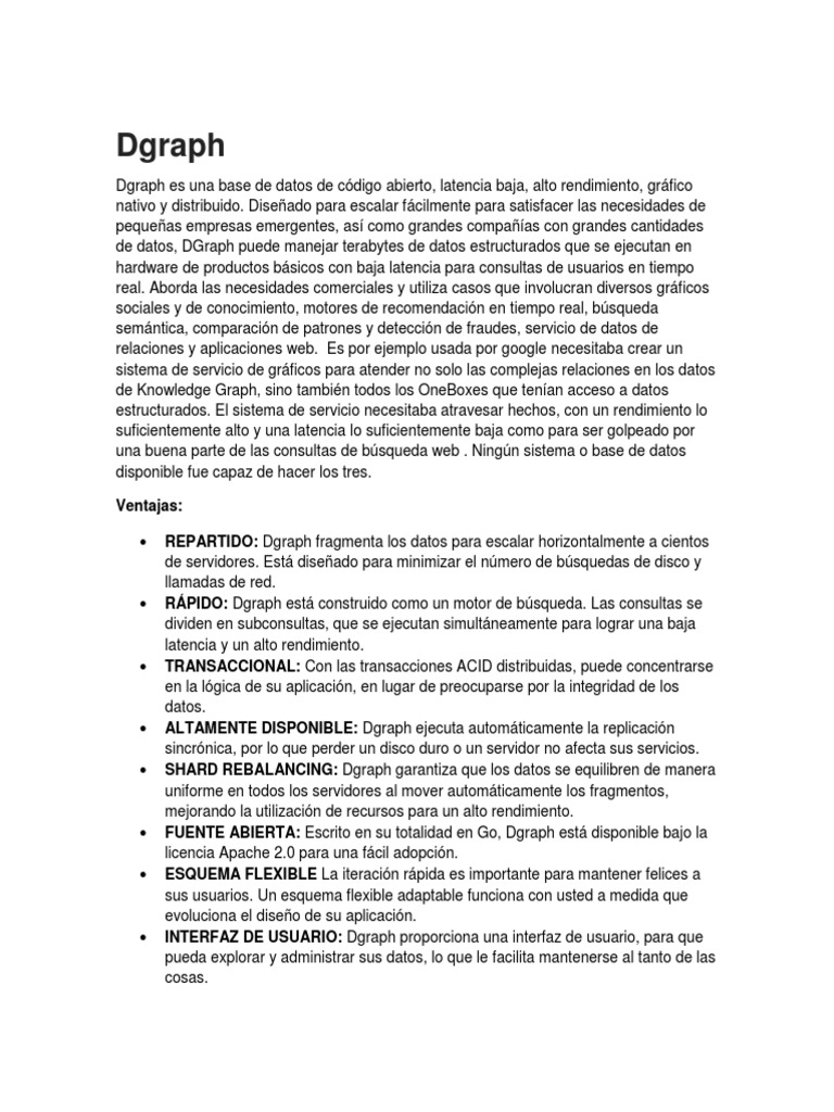 Base de Datos Dgraph | PDF | Mac OS | Servidor (Computación)