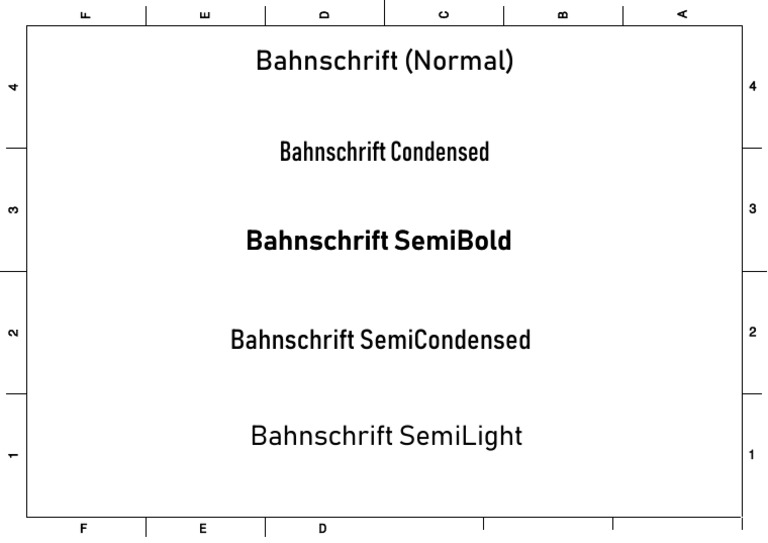 How Many Pre-Set Styles Does Bahnschrift Support? _ Bahnschrift ...