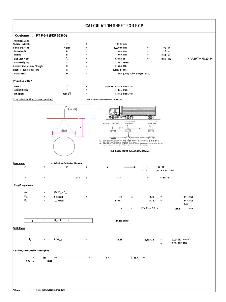 Calculation RCP T-Bridge | PDF | Building Engineering | Materials