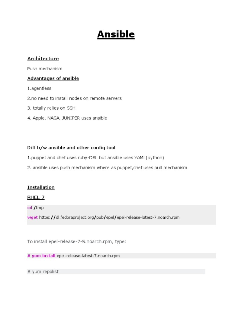 Ansible Pdf Computer Architecture Information Technology Management