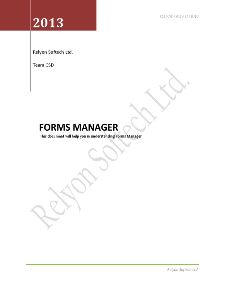 1010 - Forms Manager | PDF | Dialog Box | Microsoft Word