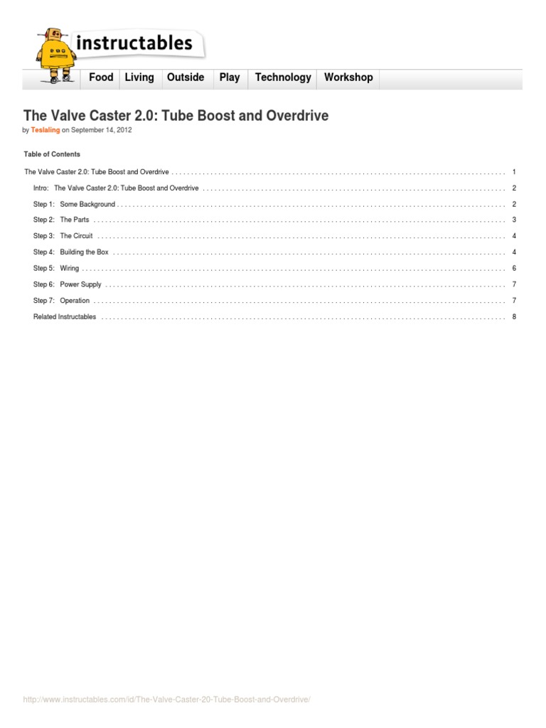 The Valve Caster 20 Tube Boost and Overdrive | PDF | Vacuum Tube ...