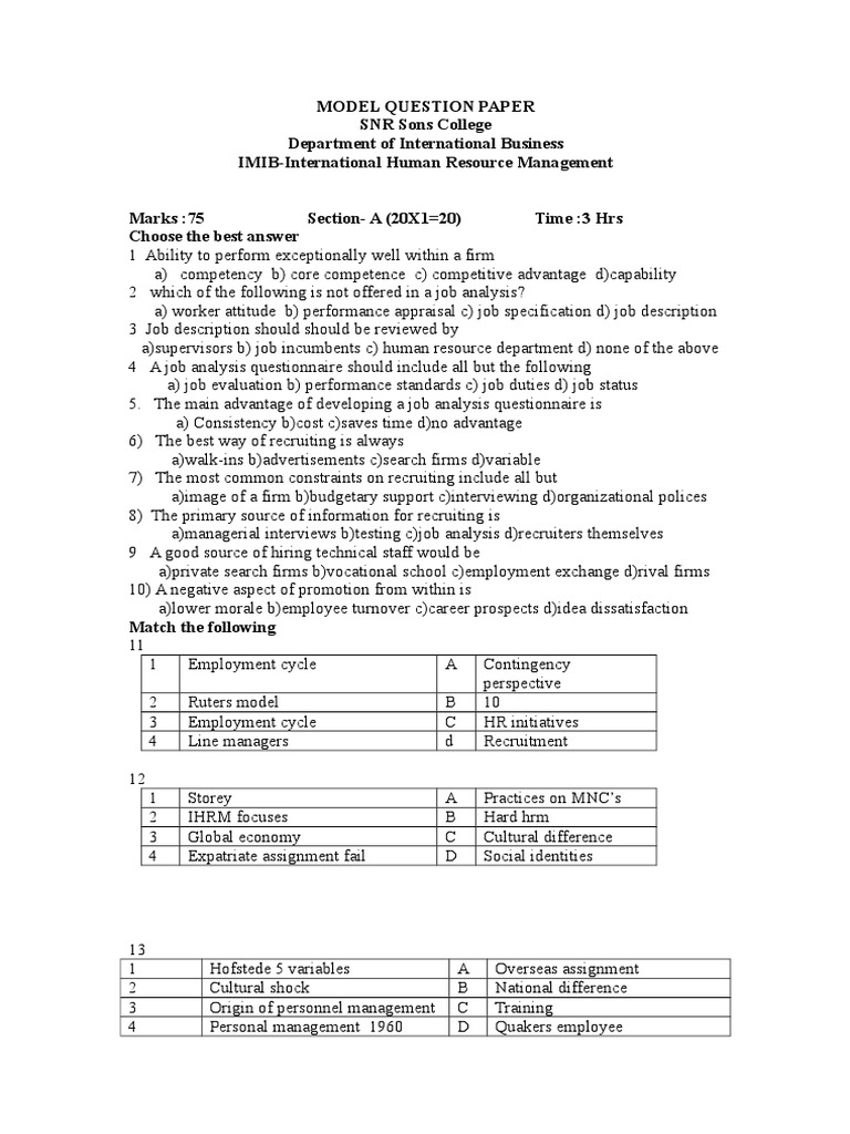 Ihrm QB | PDF | Human Resource Management | Performance Appraisal